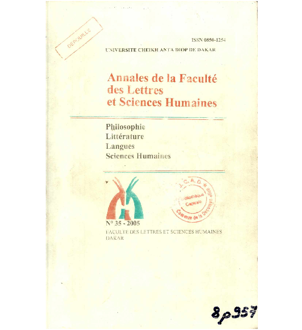 resultats 1 - 20 pour la recherche: FACULTE DES LETTRES ET SCIENCES HUMAINES DE L'UNIVERSITE ...